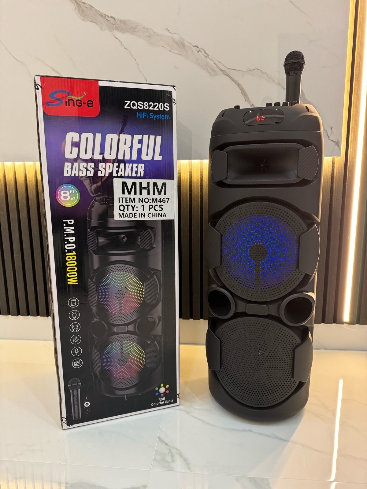 BLUETOOTH ZVUCNIK KARAOKE 2x8 INCHA